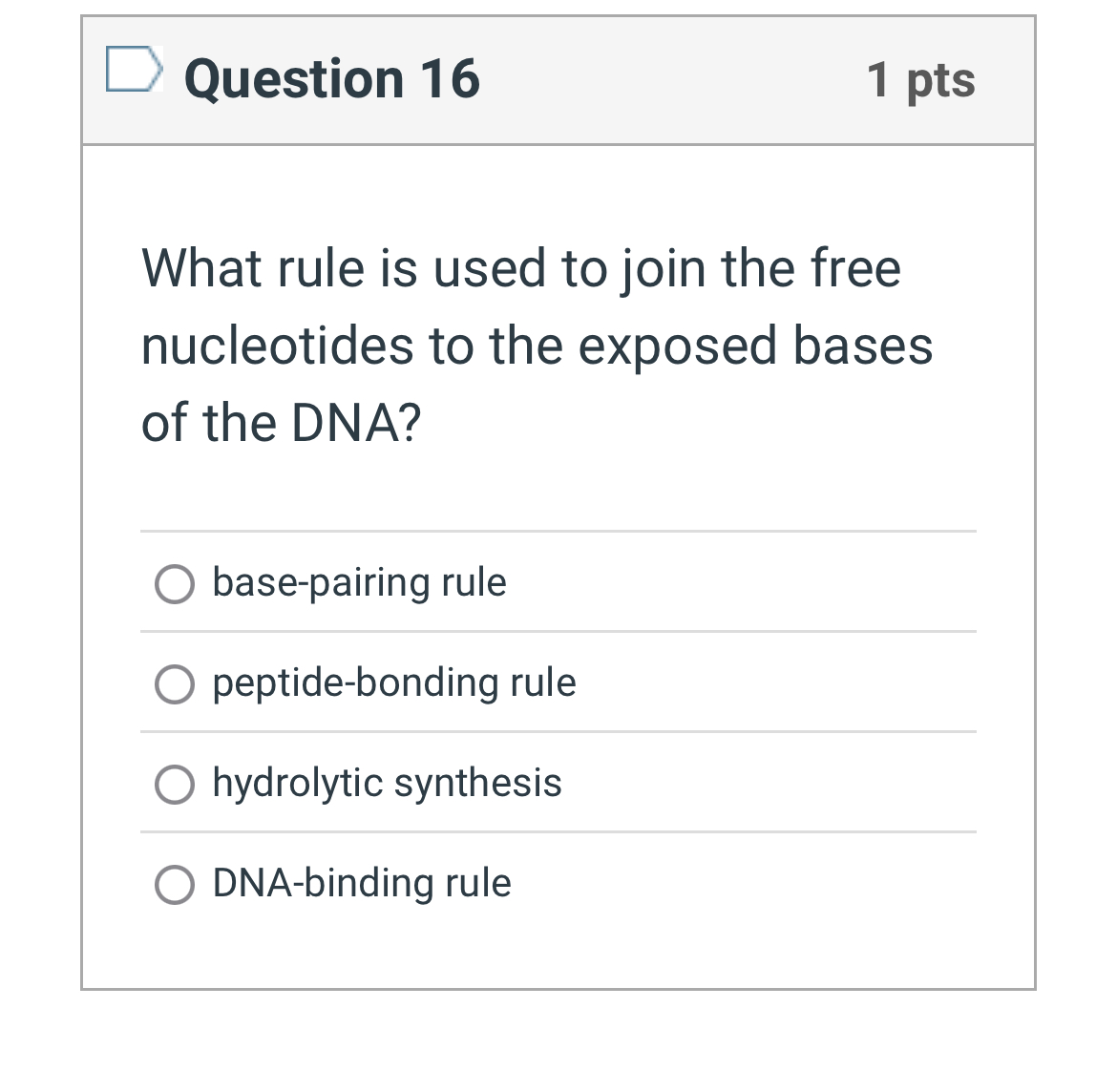 Solved Question 161 ﻿ptsWhat rule is used to join the free | Chegg.com