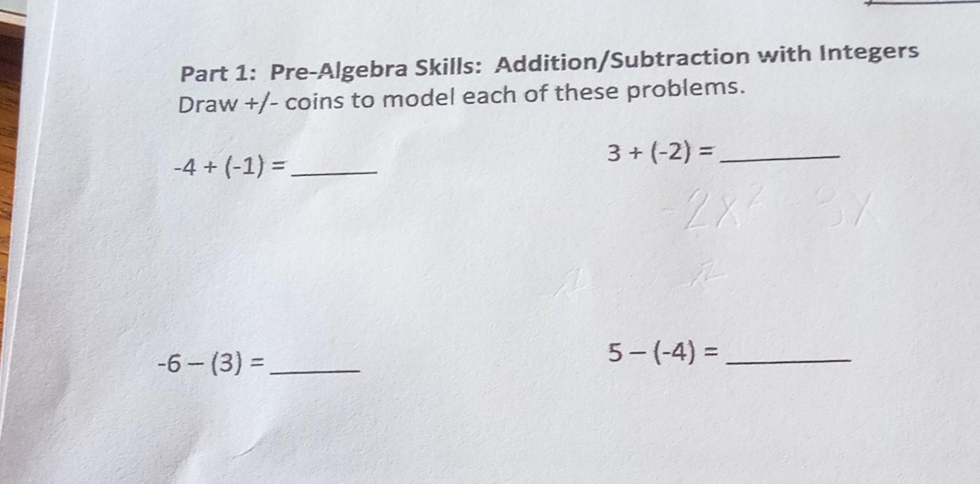 draw +/- coins to model and solve each problem. | Chegg.com
