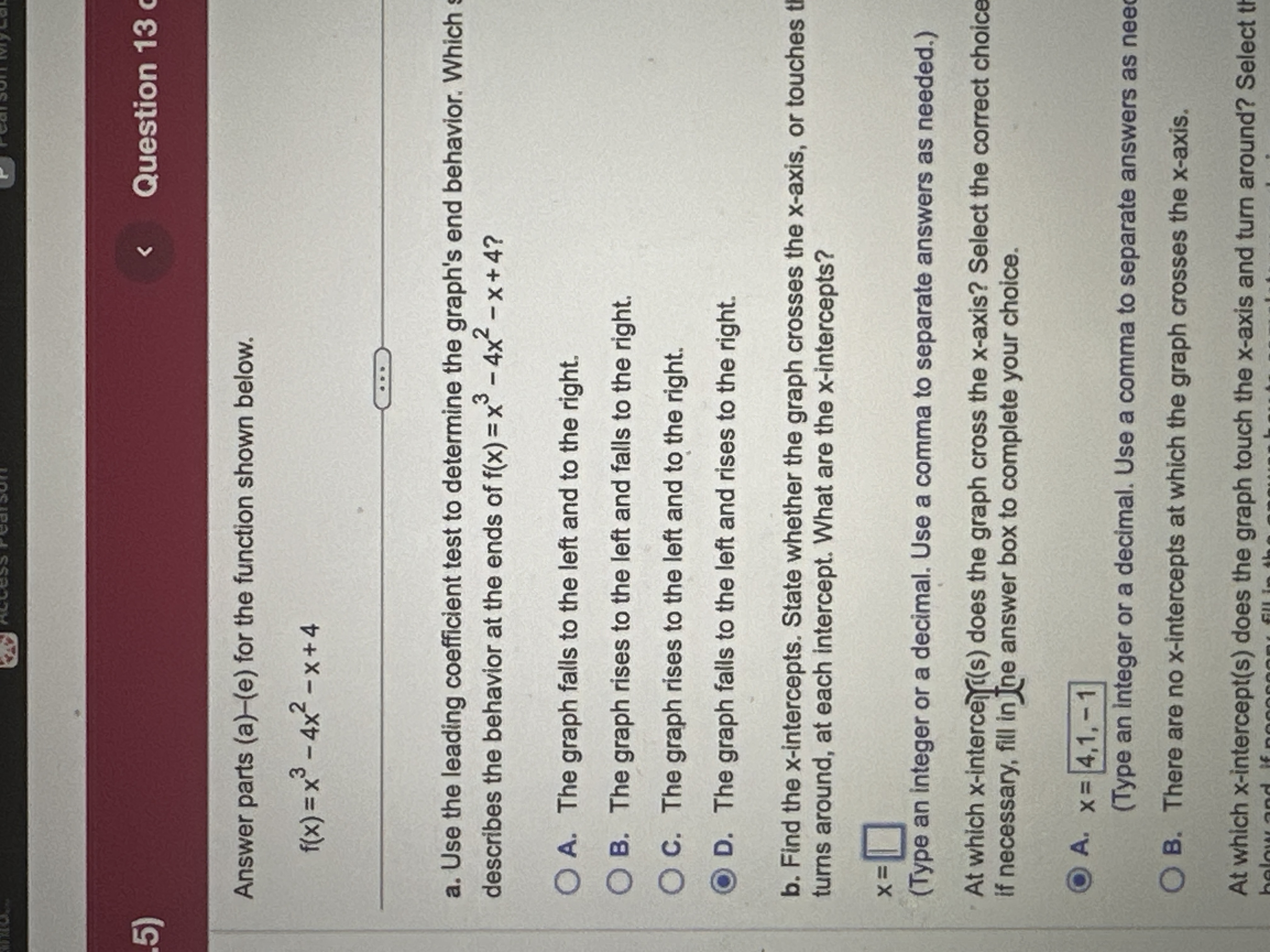 Solved Answer parts (a)-(e) ﻿for the function shown | Chegg.com