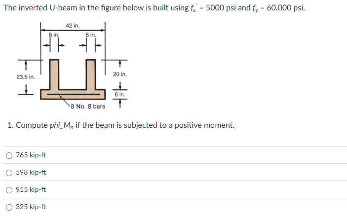 The inverted U-beam in ﻿the figure below is ﻿built | Chegg.com