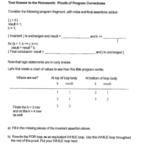 Solved Your Answer to the Homework: Proofs of Program | Chegg.com