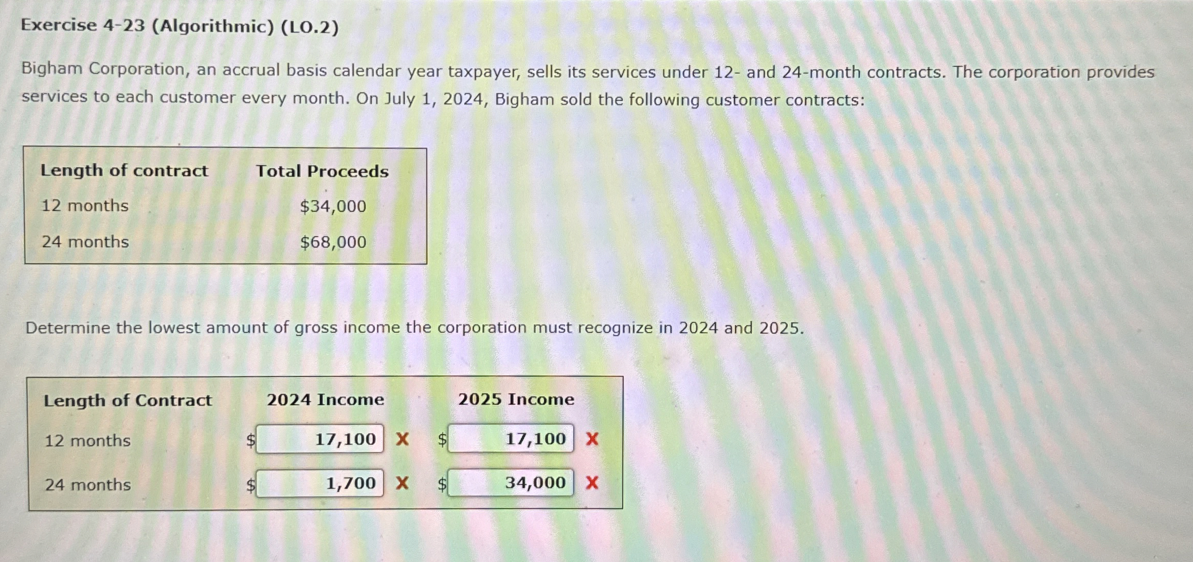 Solved Exercise 4-23 (Algorithmic) (LO.2)Bigham Corporation, | Chegg.com