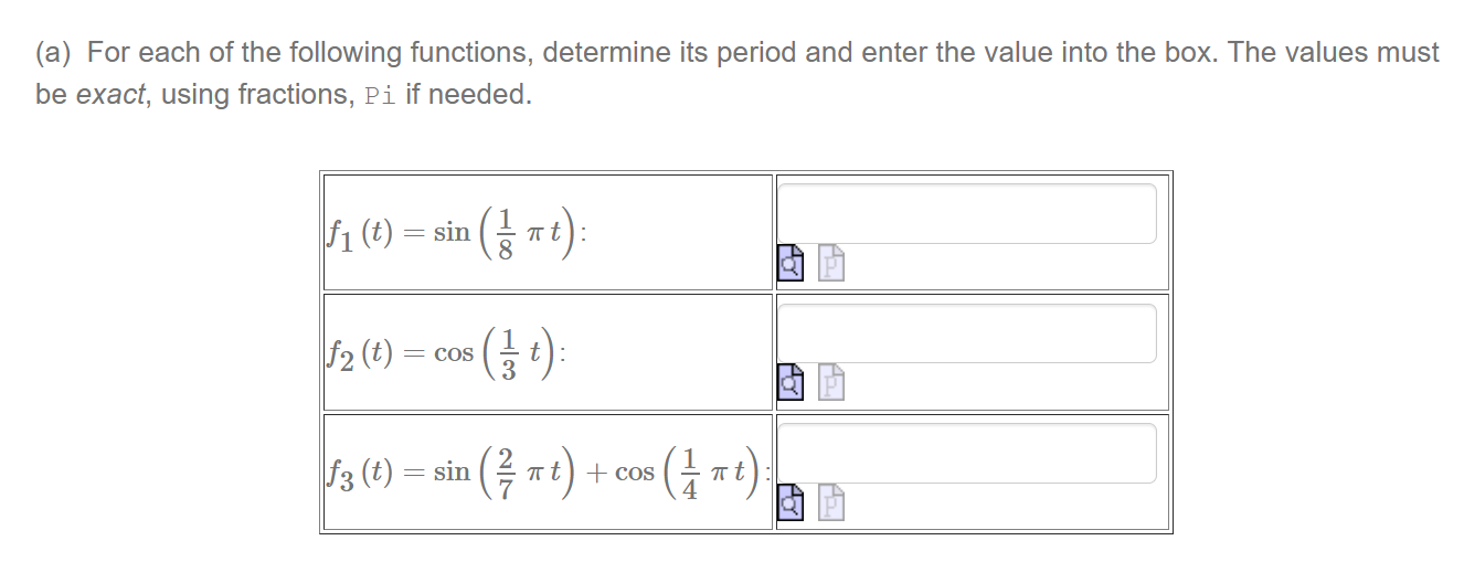 Solved (a) ﻿For each of the following functions, determine | Chegg.com