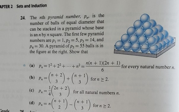 Solved APTER 2 Sets and Induction 24. The nth pyramid | Chegg.com