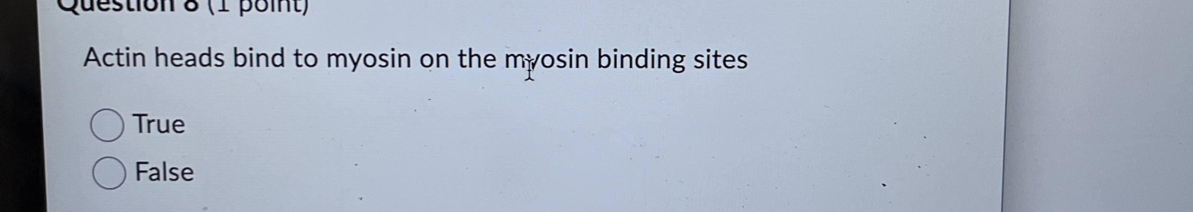 Solved Actin heads bind to myosin on the mirosin binding | Chegg.com
