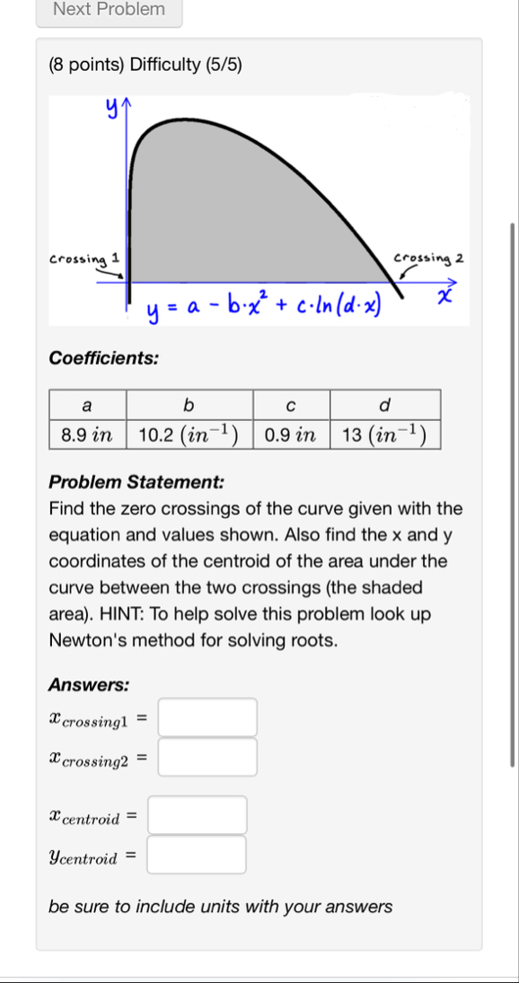 Solved (8 ﻿points) ﻿Difficulty | Chegg.com