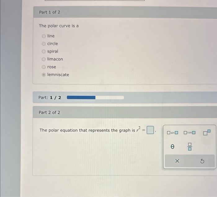 Solved (a) Identify the type of polar curve: line, circle, | Chegg.com