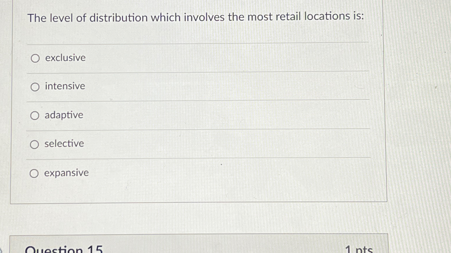 Solved The level of distribution which involves the most | Chegg.com