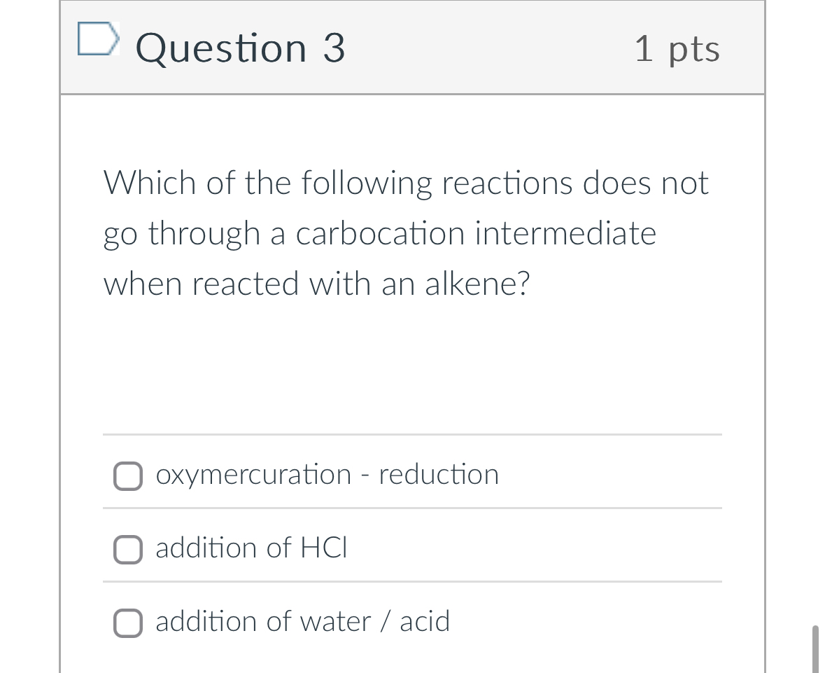 Solved Question 31 ﻿ptsWhich of the following reactions does | Chegg.com