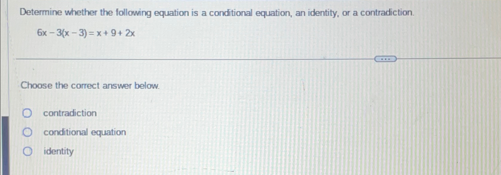Solved Determine whether the following equation is a | Chegg.com