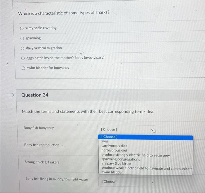Solved Which is a characteristic of some types of sharks? | Chegg.com