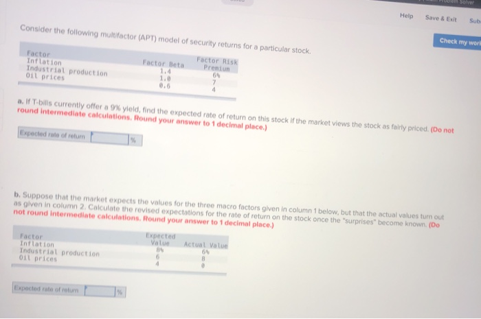 Solved Un Sole Help Save & Exit Sub Consider the following | Chegg.com