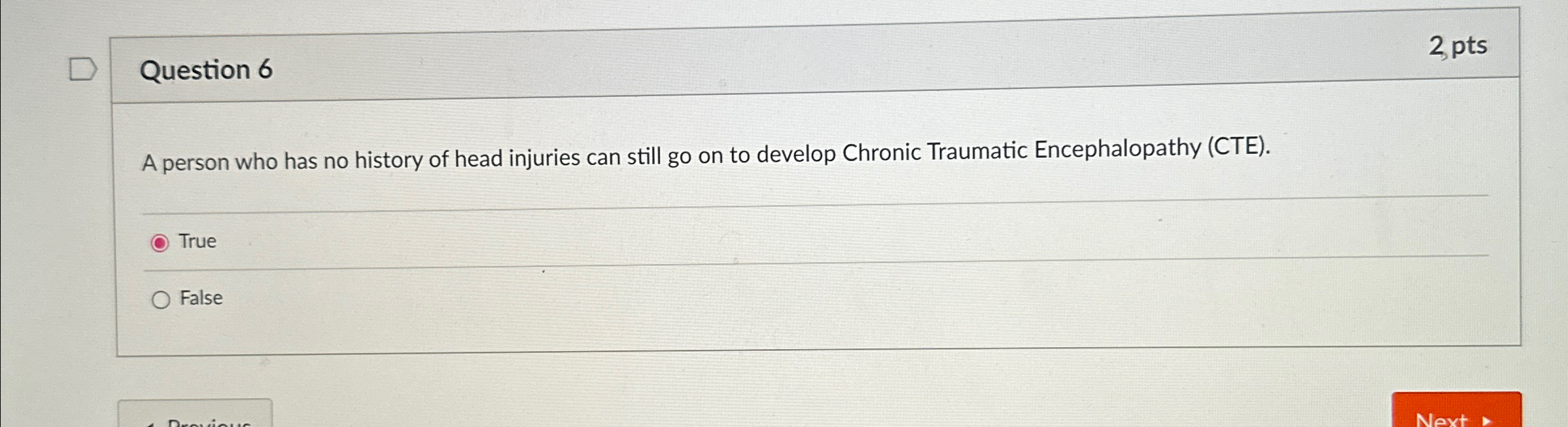 Solved Question 62, ﻿ptsA person who has no history of head | Chegg.com