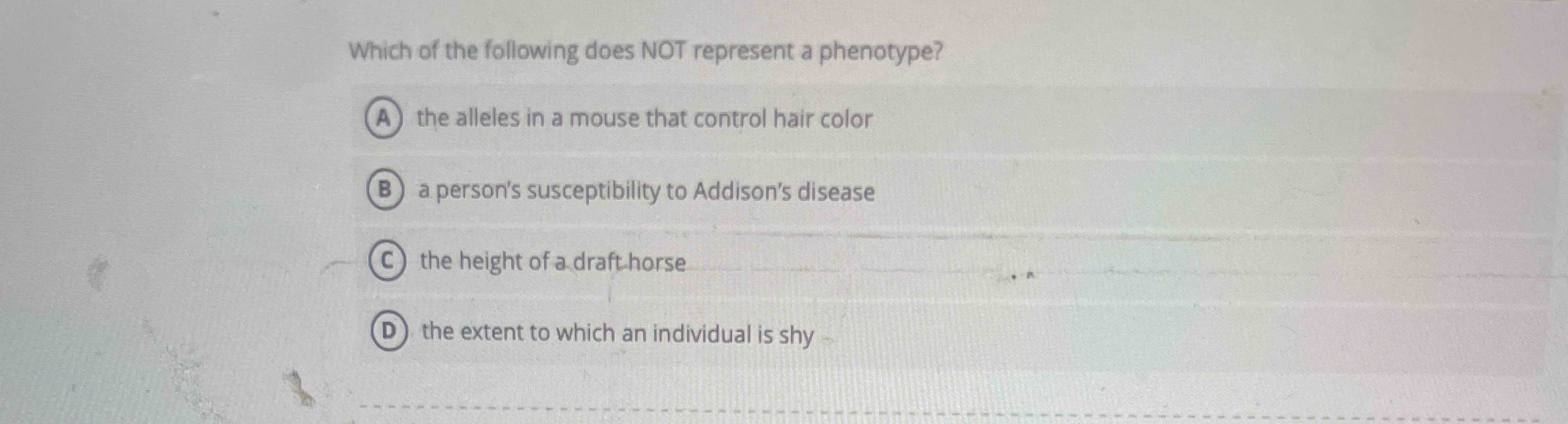 Solved Which of the following does NOT represent a | Chegg.com