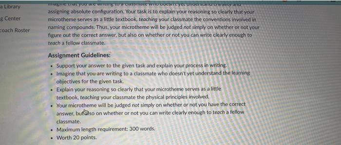 Solved Overview: The microtheme is a writing assignment that | Chegg.com