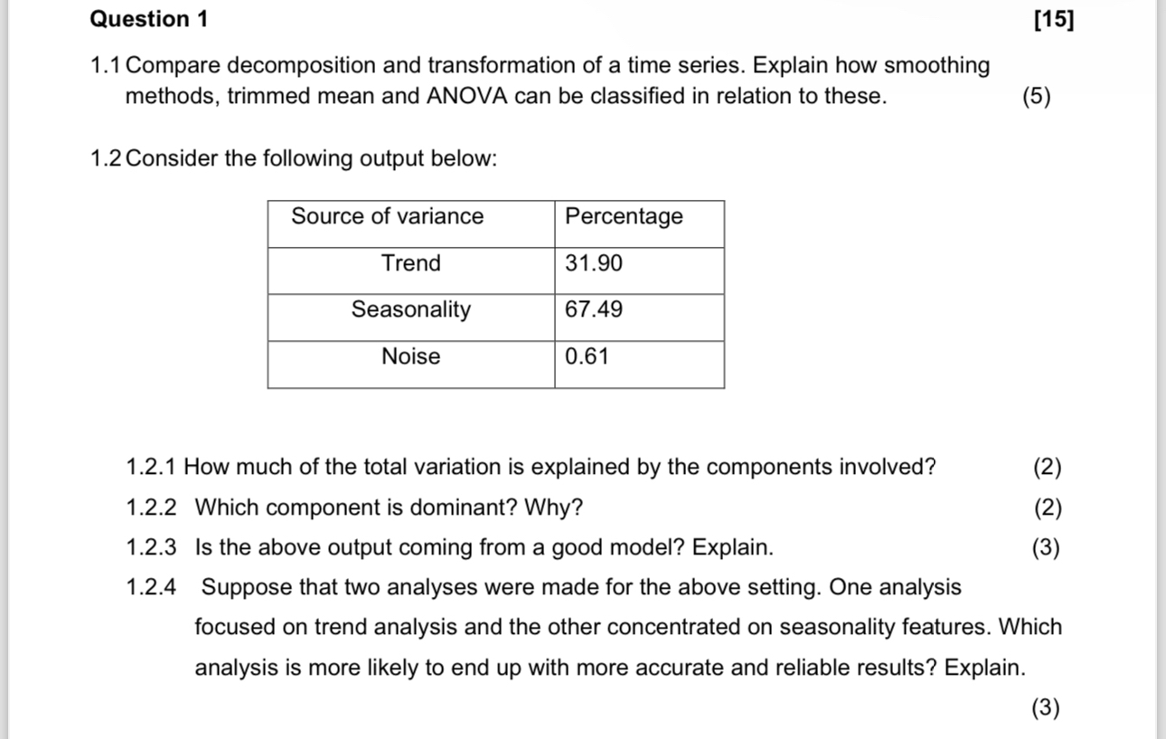Solved Question 111 ﻿compare Decomposition And 