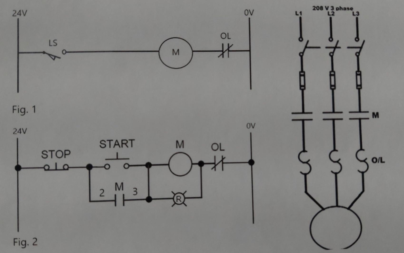Solved Draw fully both control circuits and the power | Chegg.com