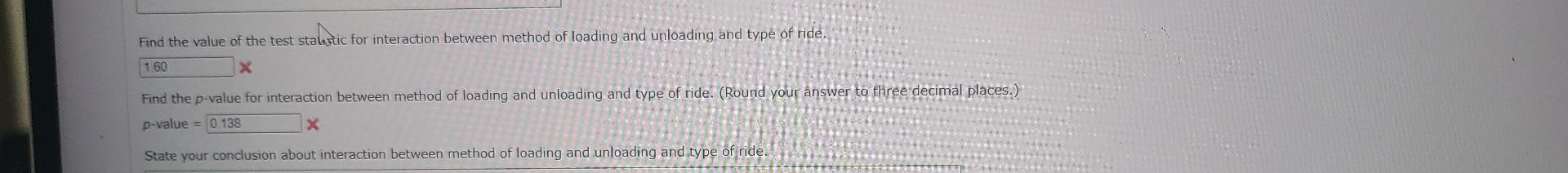 Solved unloading method, the type of ride, and interaction. | Chegg.com
