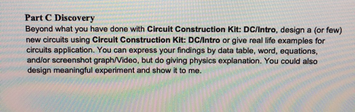 Part C Discovery Beyond what you have done with | Chegg.com