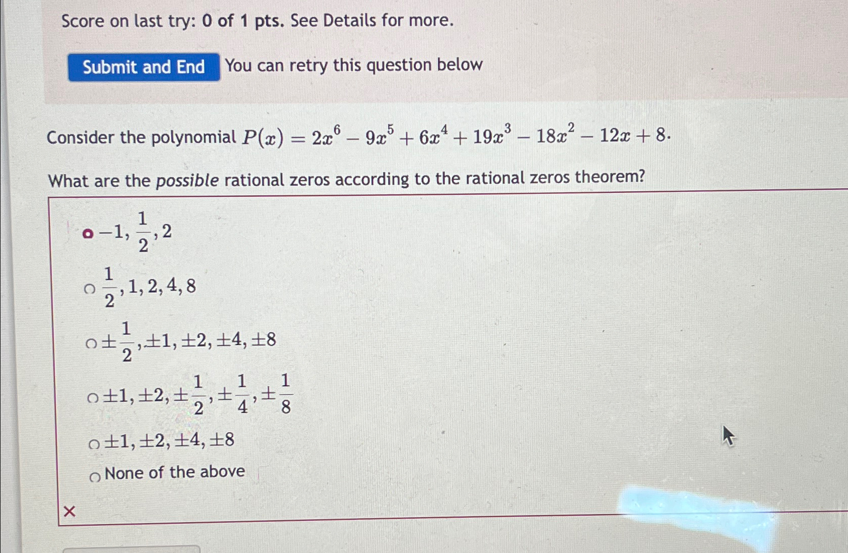 Solved Score on last try: 0 ﻿of 1 ﻿pts. ﻿See Details for | Chegg.com