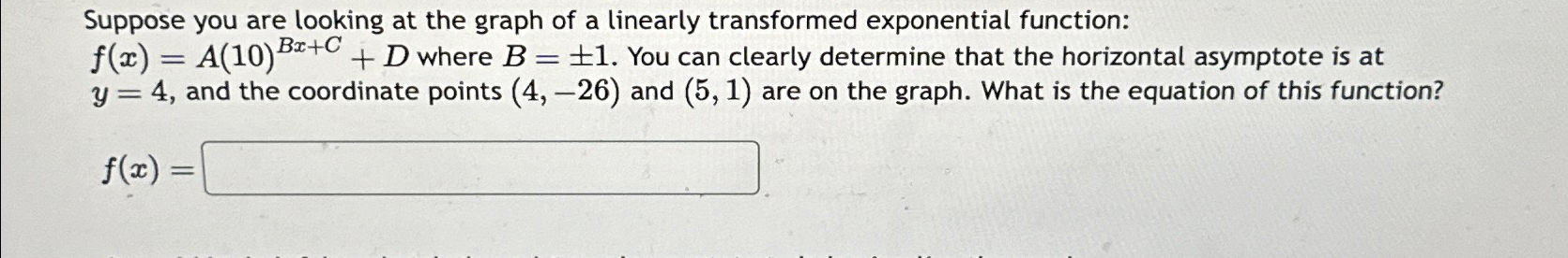 Solved Suppose you are looking at the graph of a linearly | Chegg.com