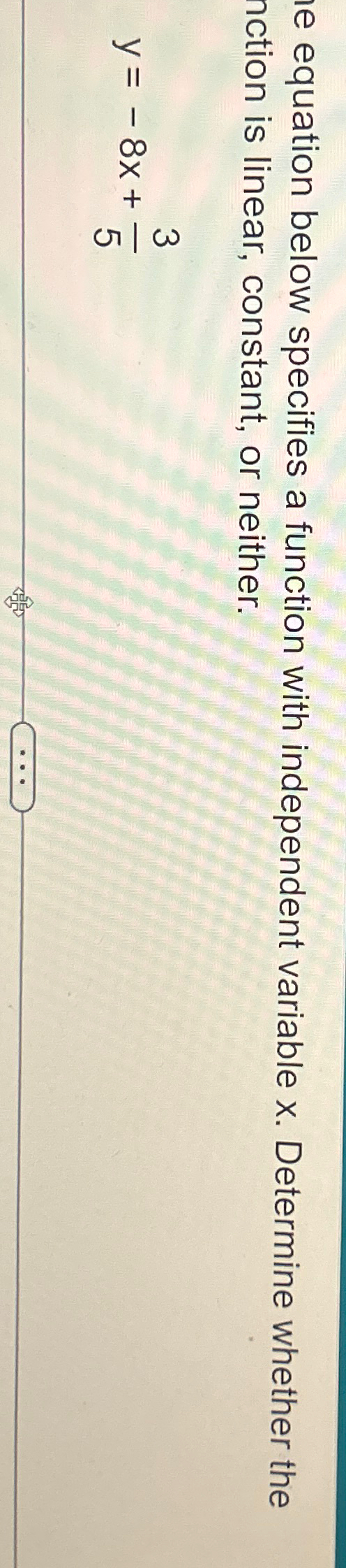Solved e equation below specifies a function with | Chegg.com