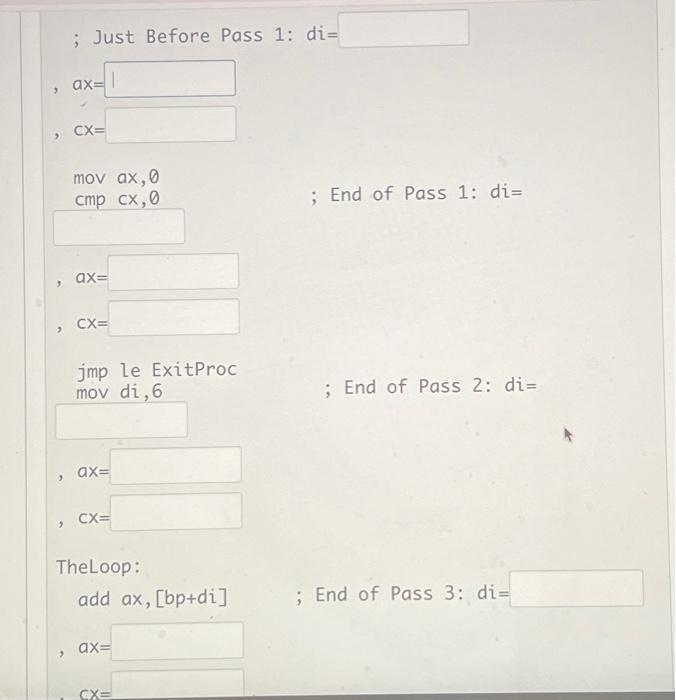 Solved Consider The Following Main Code Fragment And The 4166