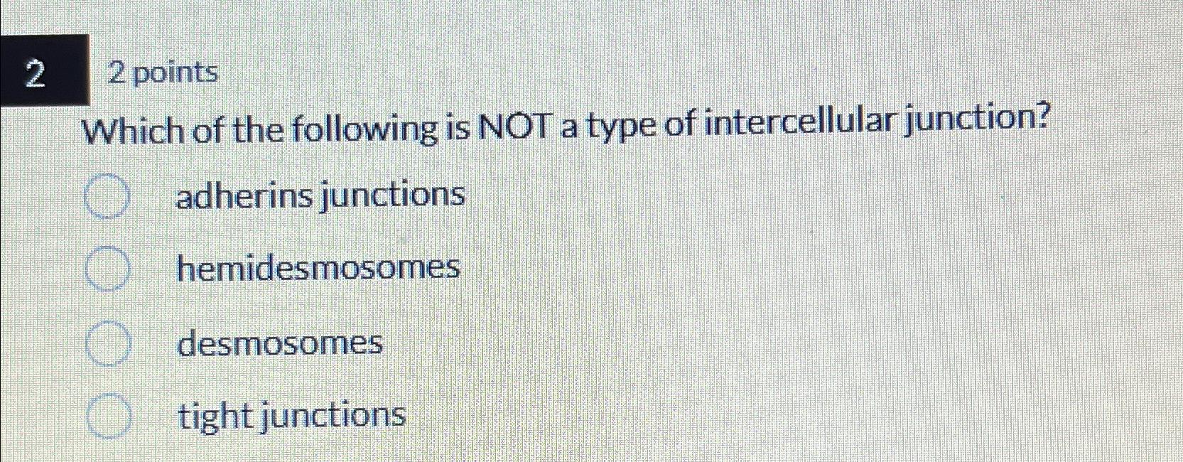 Solved 2 ﻿pointsWhich of the following is NOT a type of | Chegg.com