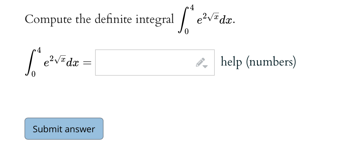 Solved Compute the definite integral | Chegg.com