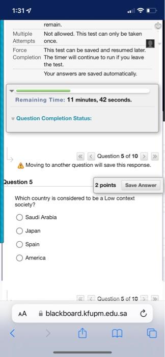 Solved (ब) Question 7 of 10 A Moving to another question | Chegg.com
