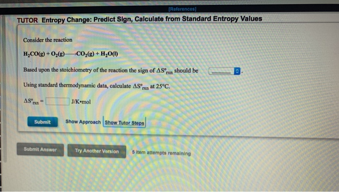 [References] TUTOR Entropy Change: Predict Sign, | Chegg.com