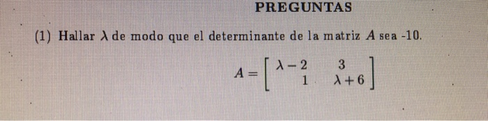 Solved Determine "a" in a way that the 'determinant' of | Chegg.com
