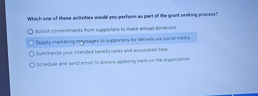 Solved Which one of these activities would you perform as | Chegg.com