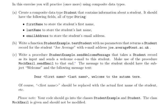 Solved In This Exercise You Will Practice Once More Using
