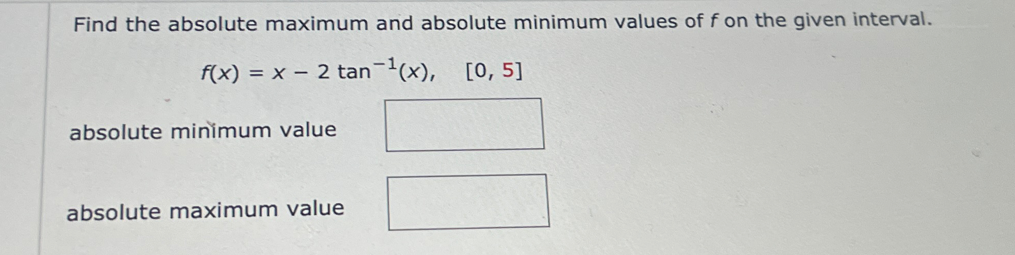 Solved Find the absolute maximum and absolute minimum values | Chegg.com Solved Find the absolute maximum and absolute minimum values | Chegg.com