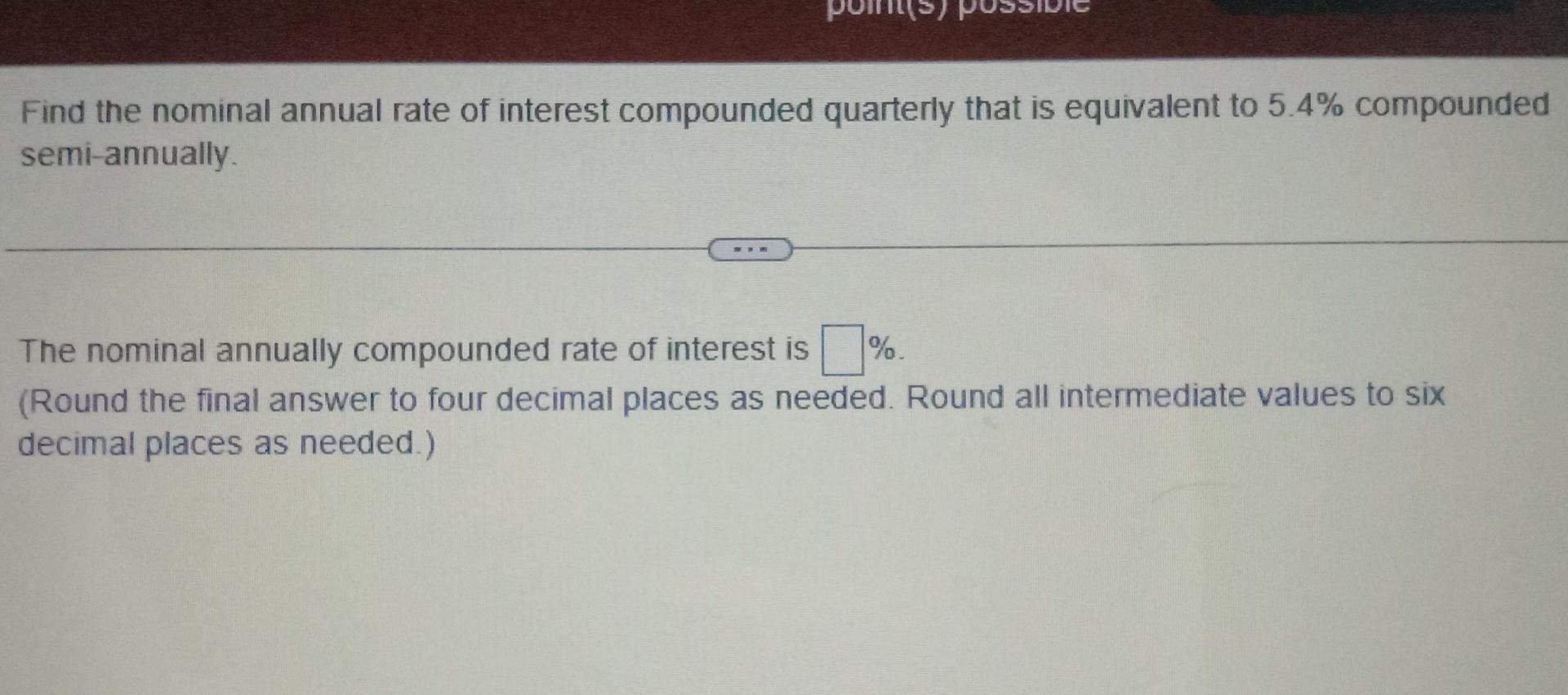 Solved Find the nominal annual rate of interest compounded | Chegg.com