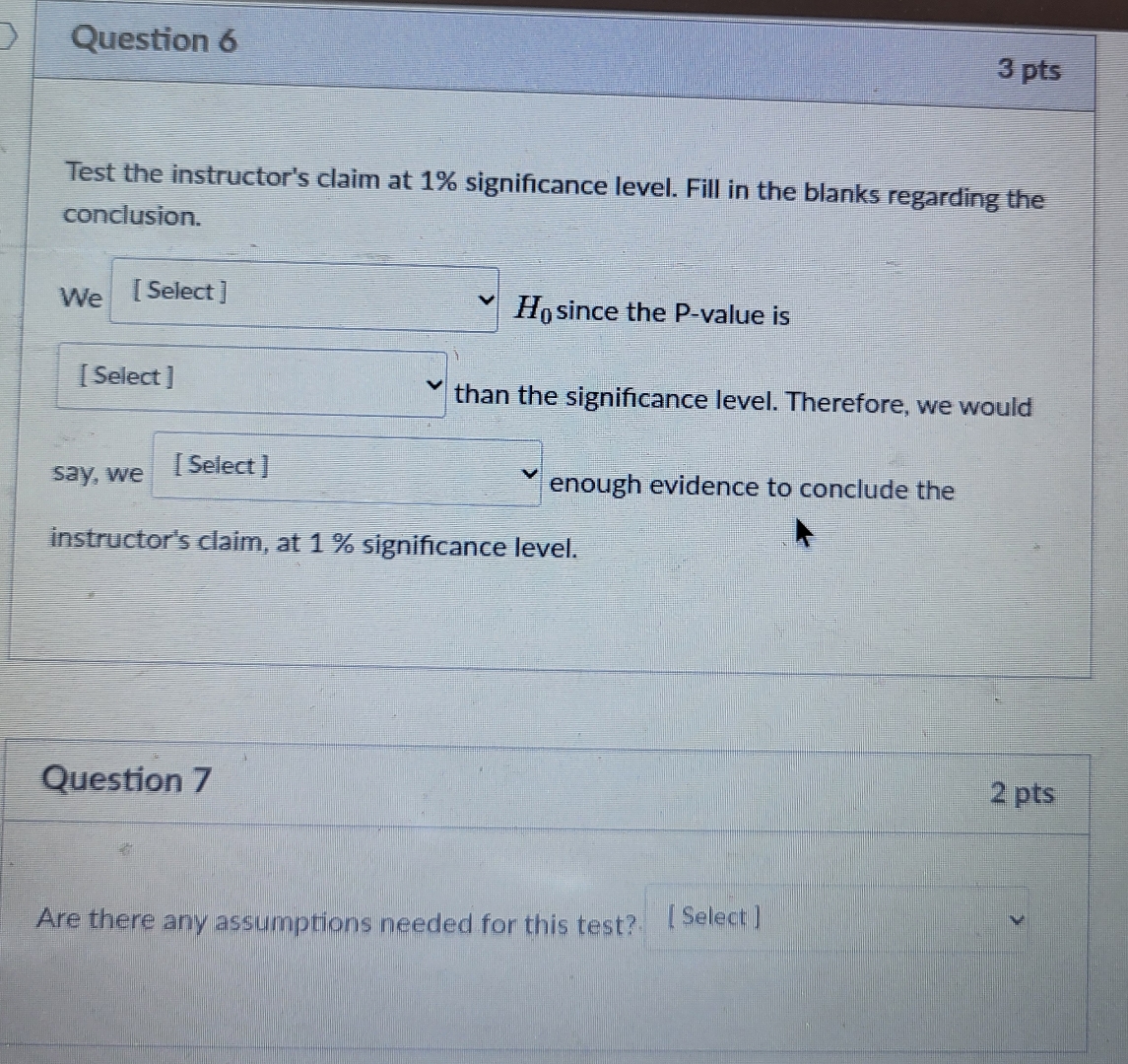 Solved An instructor at a major university asks her students | Chegg.com