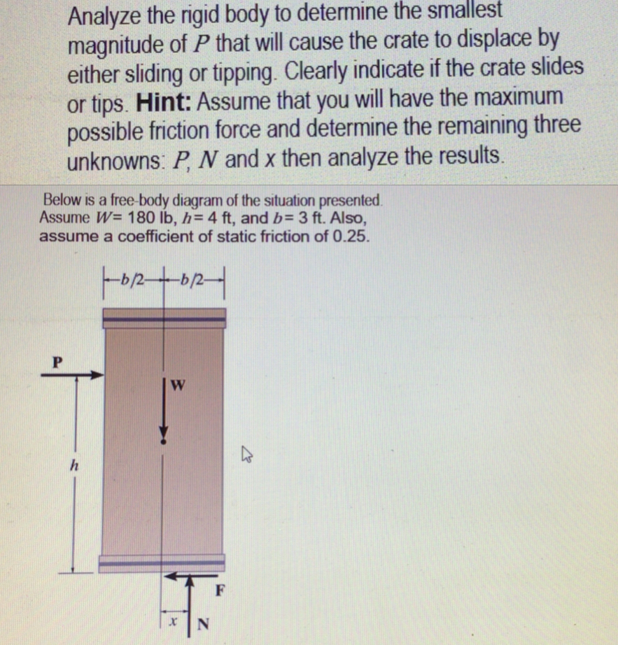 Solved Analyze the rigid body to determine the smallest | Chegg.com