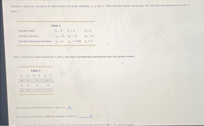 Solved Consider a data set consisting of observations for | Chegg.com