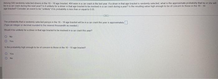 Solved Whould ebe unvarey los a diwer in that age bracke to | Chegg.com