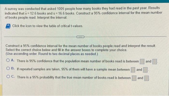 Solved A survey was conducted that asked 1005 people how | Chegg.com