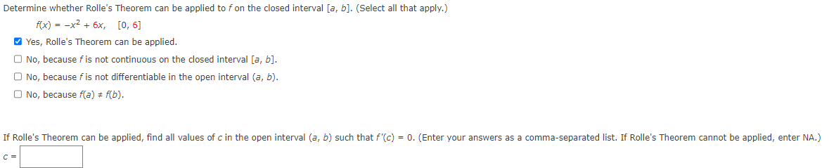 Solved Determine whether Rolle's Theorem can be applied to f | Chegg.com