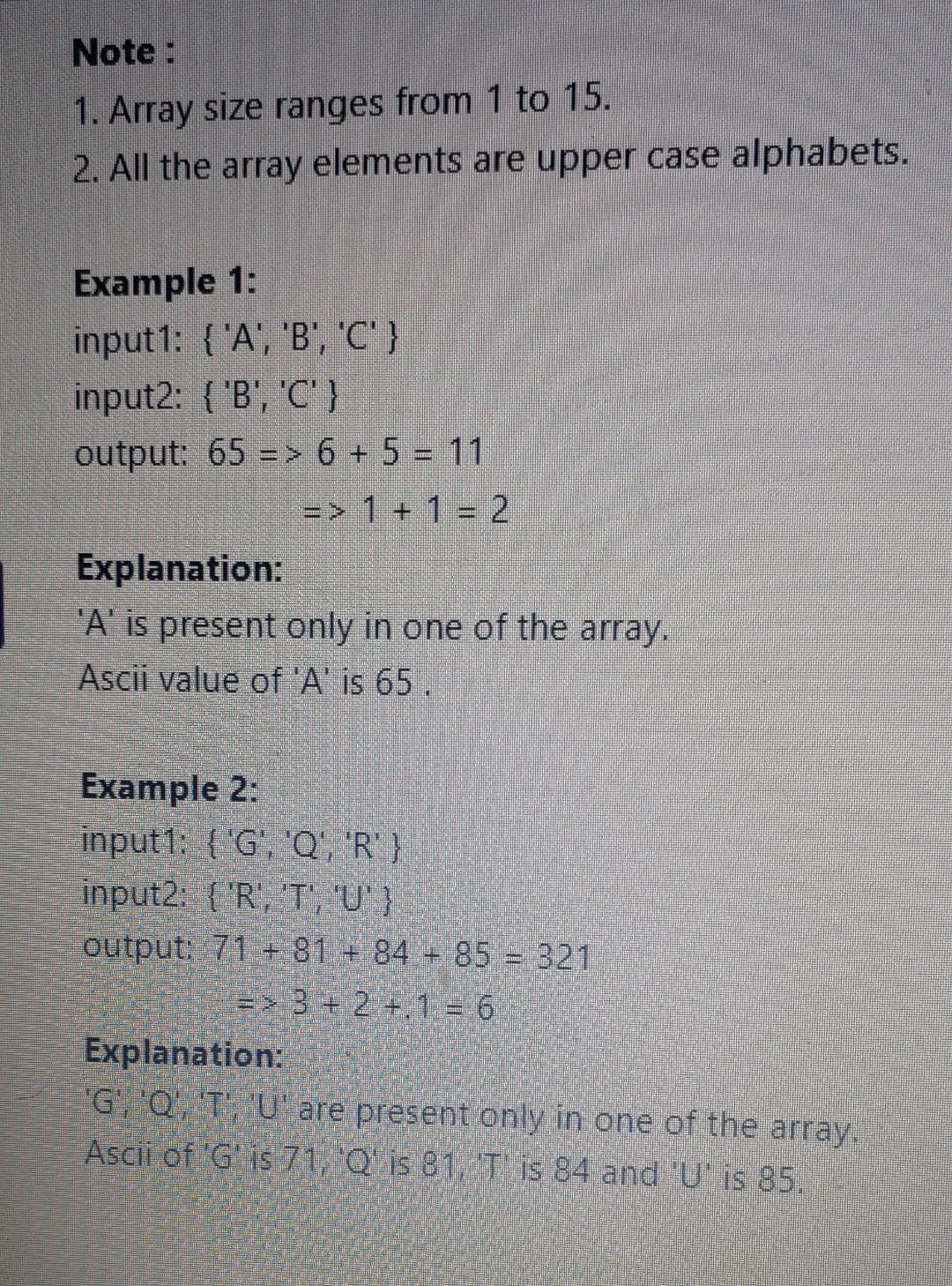 Solved How to Attempt? Find The Sum - Uncommon Alphabets - | Chegg.com