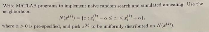 Solved Write Matlab Programs To Implement Naive Random 1655