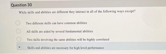 Solved While skills and abilities are different they | Chegg.com