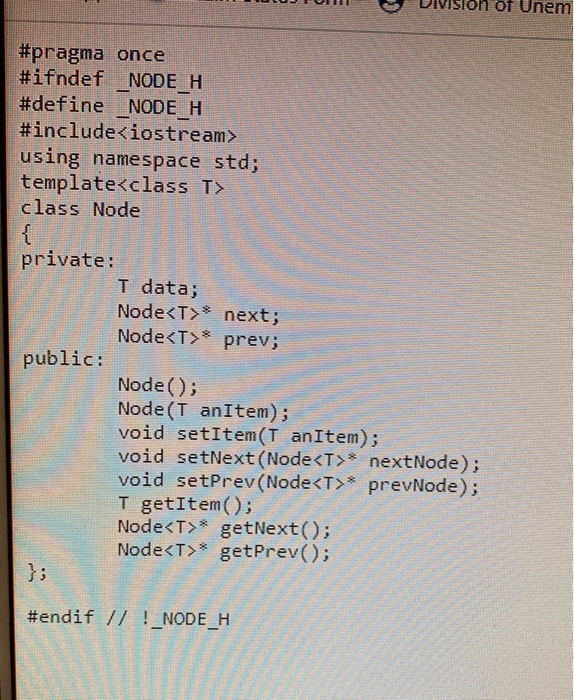 Solved Implement following program by using attached Node | Chegg.com