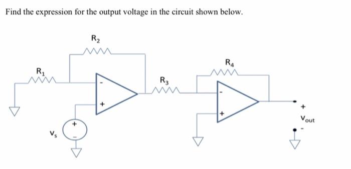 Solved Find the expression for the output voltage in the | Chegg.com