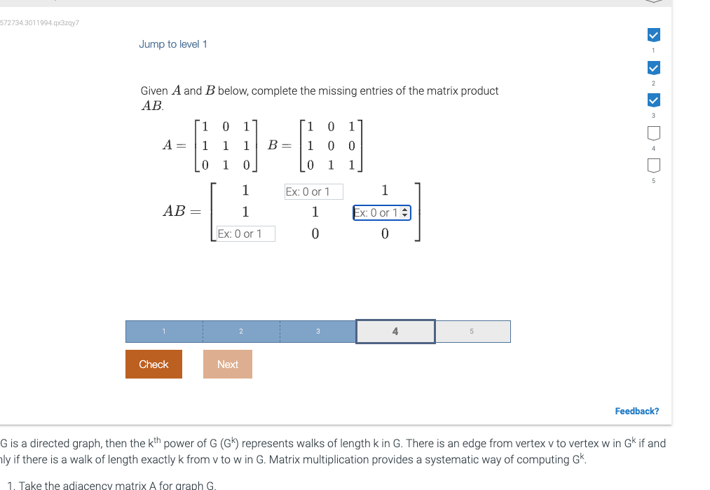 Solved Given ﻿and ﻿below, complete the missing entries of | Chegg.com