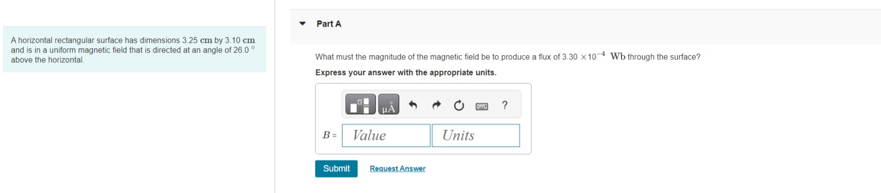 Solved Part APart AA horizontal rectangular surface has | Chegg.com