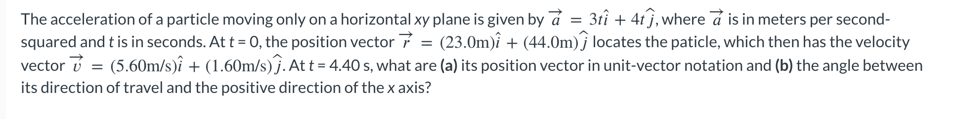 Solved The acceleration of a particle moving only on a | Chegg.com